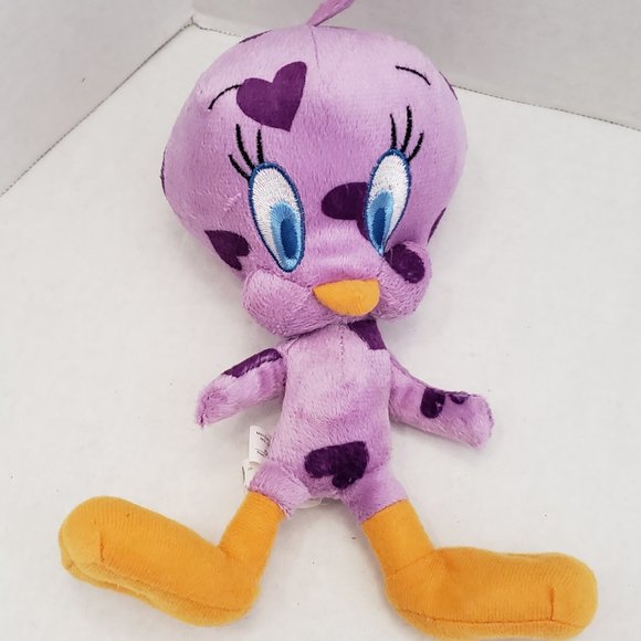 Warner Brothers | Toys | Small Rare Tweety Bird Purple Hearts Mini ...